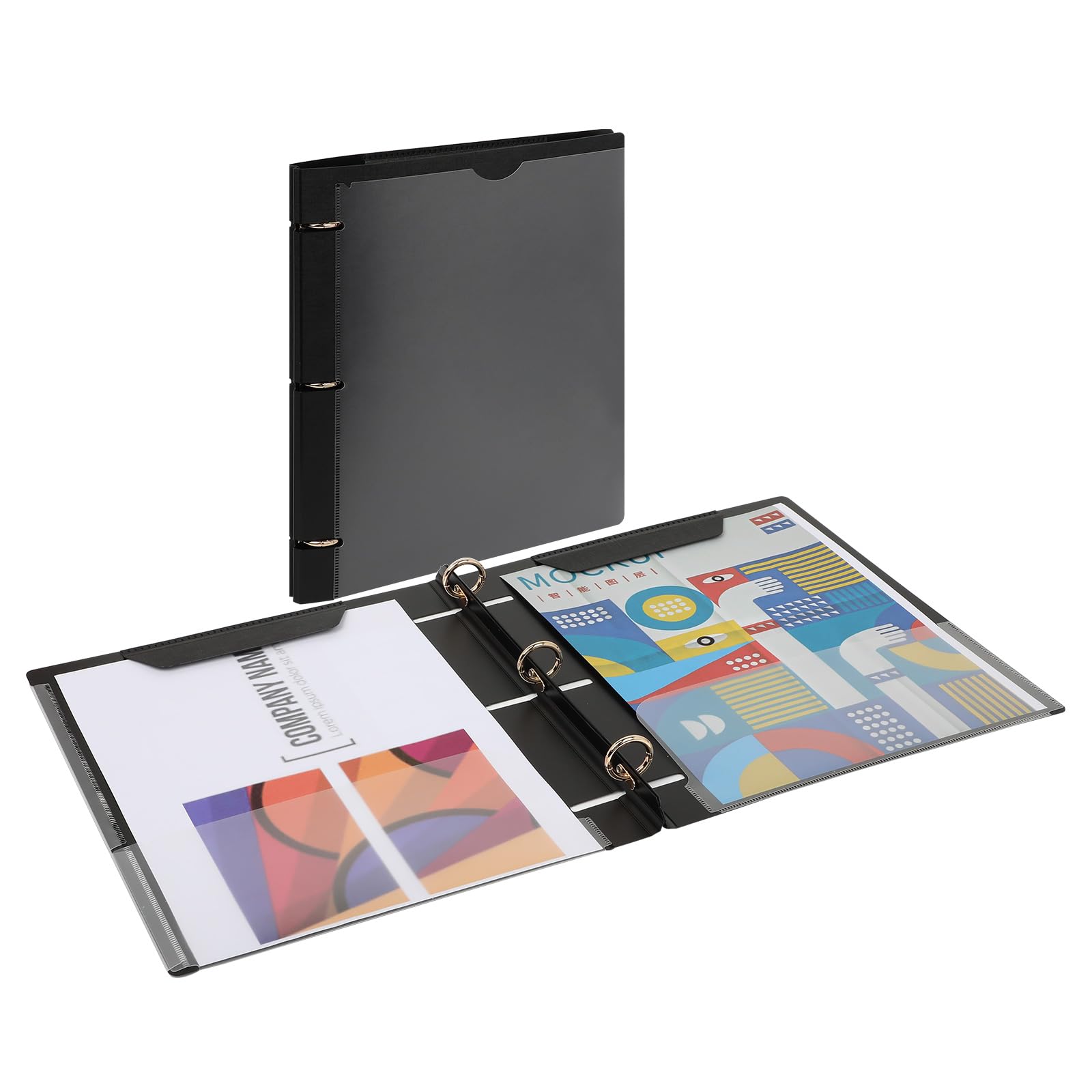 LETVPVOW Portable 3 Ring Binder 12pack, Presentation Binder,Handy View ...