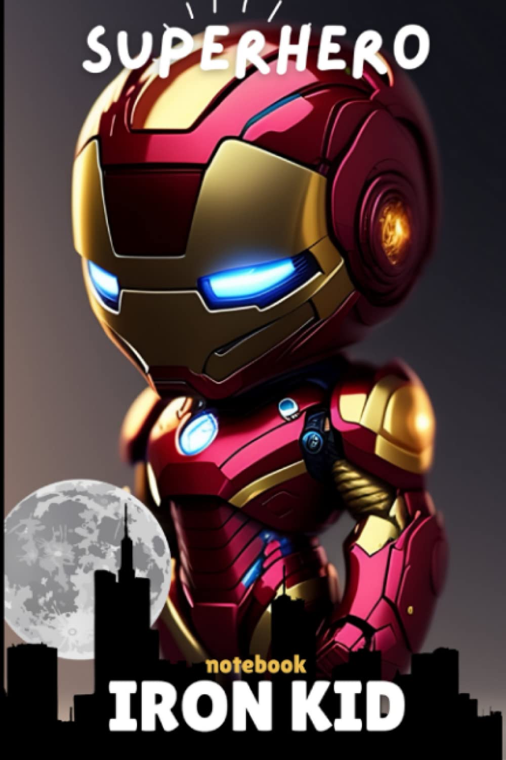 Buy Cuaderno de líneas a color para niños Iron Kid (en blanco y negro ...