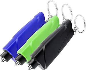 Amazon.com: Car Safety Hammer Spring Loaded Window Breaker Glass ...