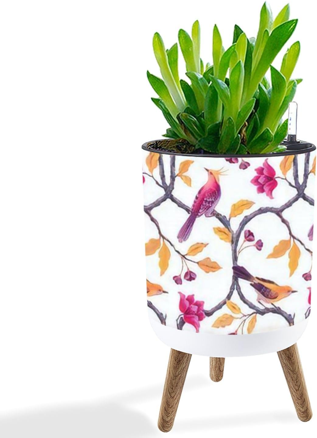 Amazon.com : Planter with Stand chinoiserie birds flowers romantic ...