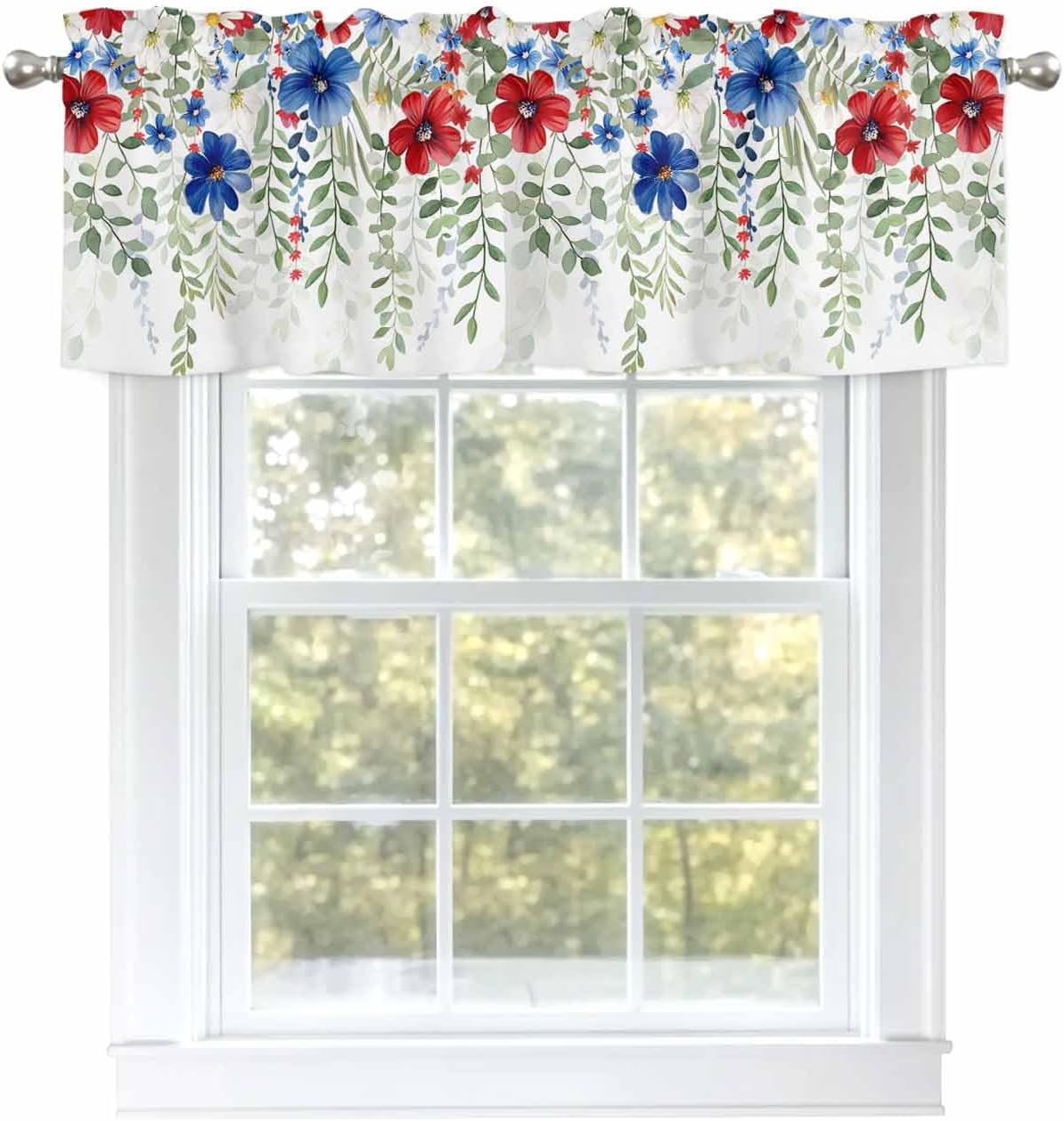 Amazon.com: Ayezobiq Valances for Windows 42" W x 12" L Patriotic ...