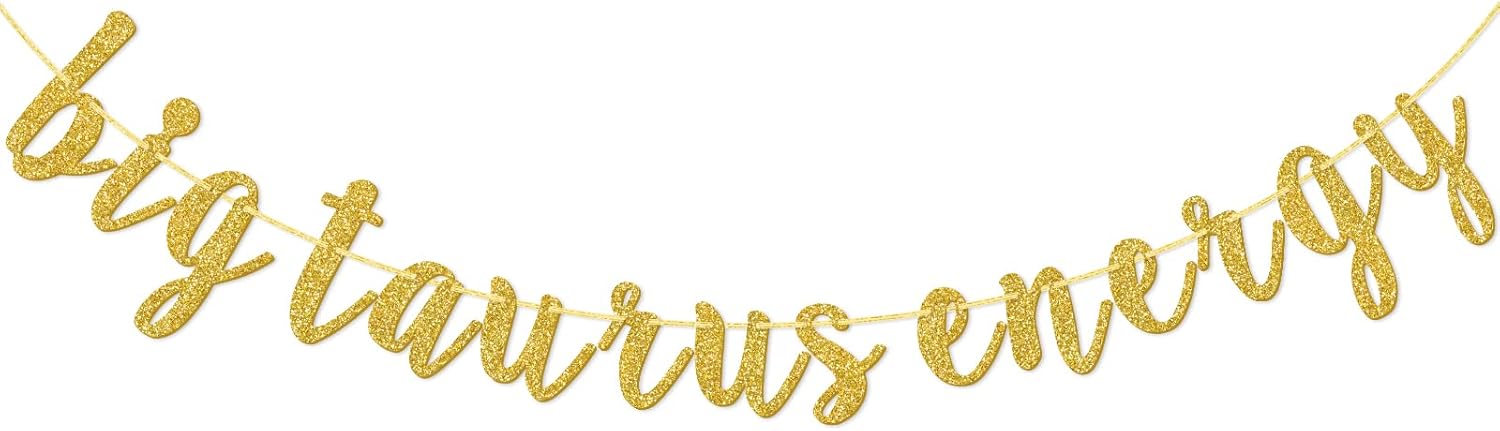 Amazon.com: Big Taurus Energy Banner, Taurus Season Birthday Banner ...