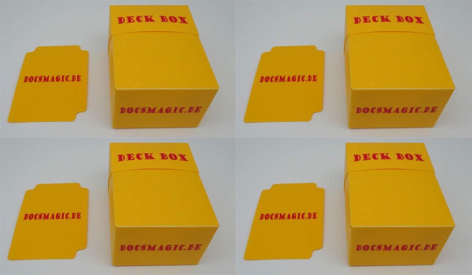 Docsmagic 4 x Deck Box Yellow + Card Divider – PKM – YGO – MTG – BigaMart