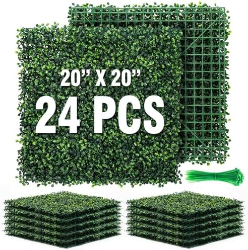 Amazon.com: Grass Wall Panels, Boxwood Panels 20x20 inch -12 Pack ...