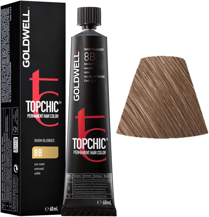 Goldwell Topchic TB Permanent Hair Colour, 8B Sea Sand, 60 ml ...