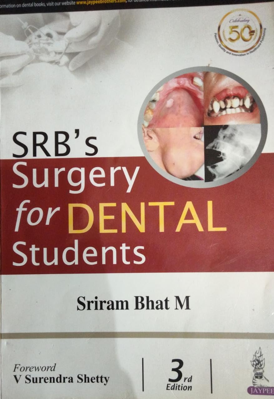 Buy SRB's Surgery For Dental Students By Sriram Bhat M (Second Hand ...