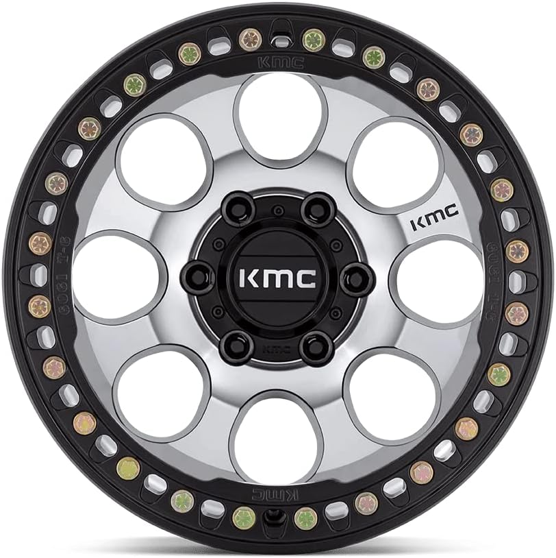 Buy KMC 17x9 KM237 Riot BEADLOCK Machined Face Satin Black Wheel Blank ...