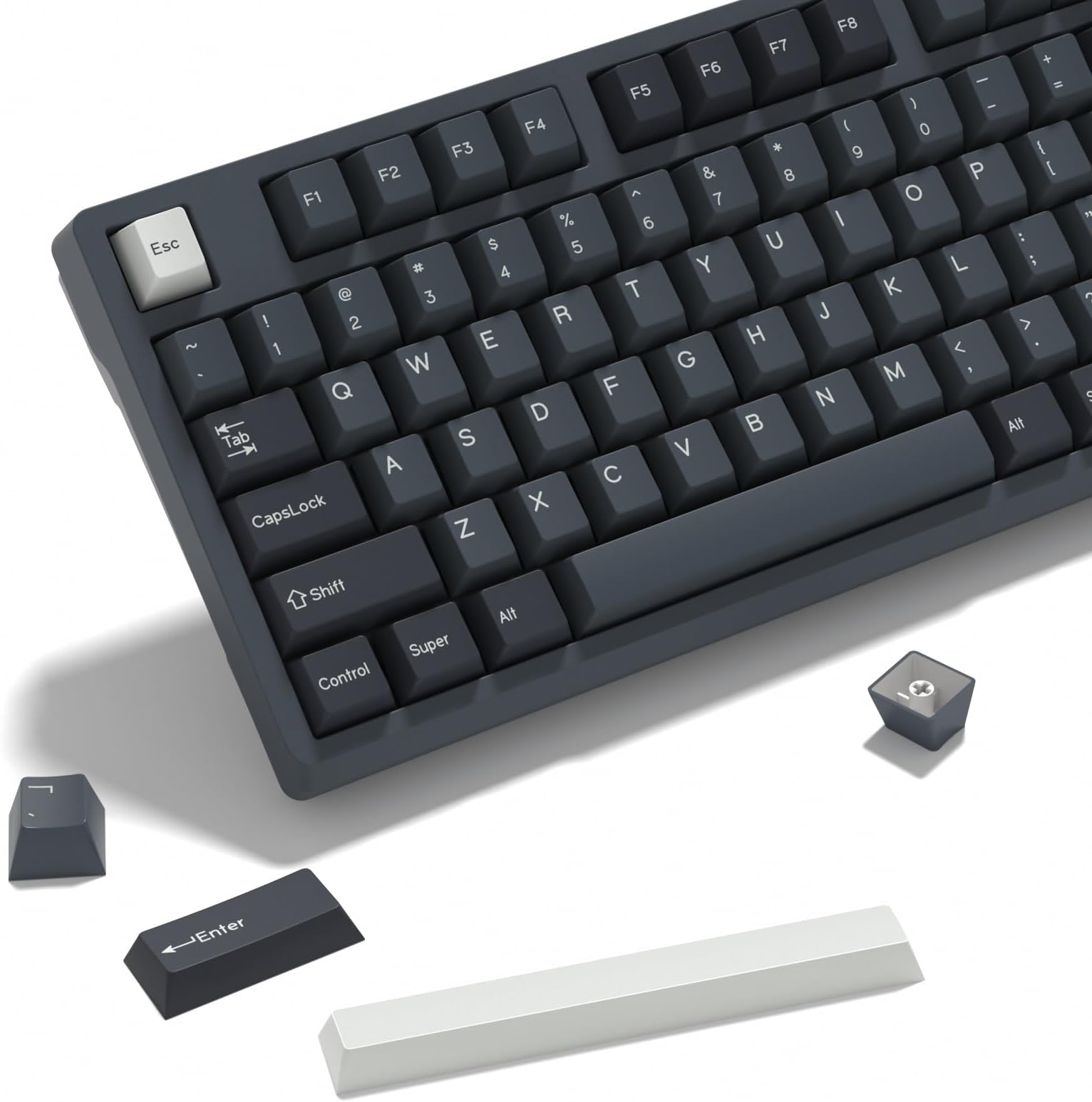 Amazon.com: KBDiy WOB PBT Double Shot Keycap Set,160 Keys Black and ...