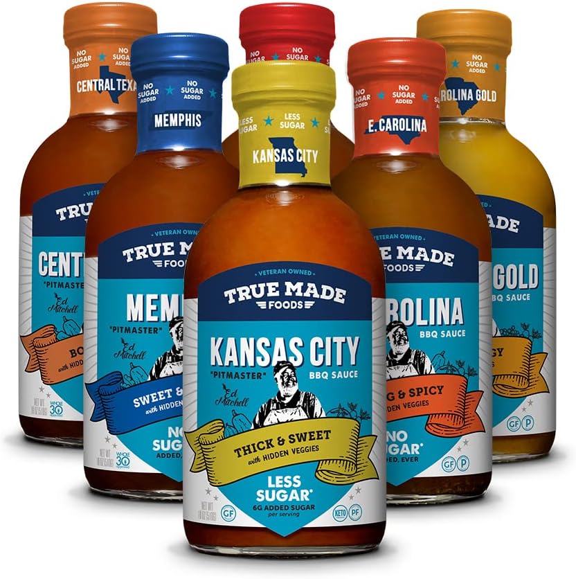 Amazon.com : True Made Foods Ed Mitchell Genuine Pitmaster BBQ Sauce ...