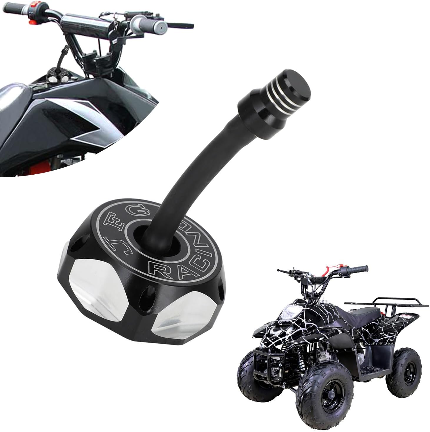 Amazon.com: JFG RACING 40MM ATV Gas Cap Fuel Tank Cover With Air ...