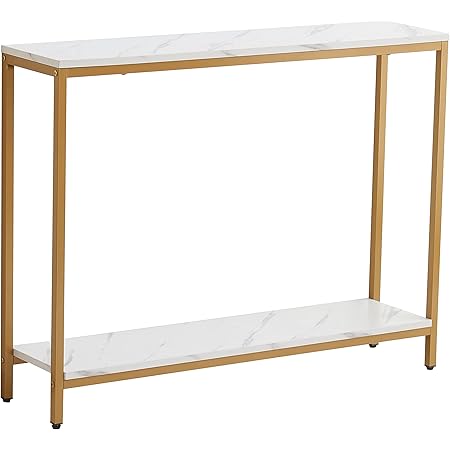 Amazon.com: loglus Console Table for Entryway, Faux Marble MDF Sofa ...