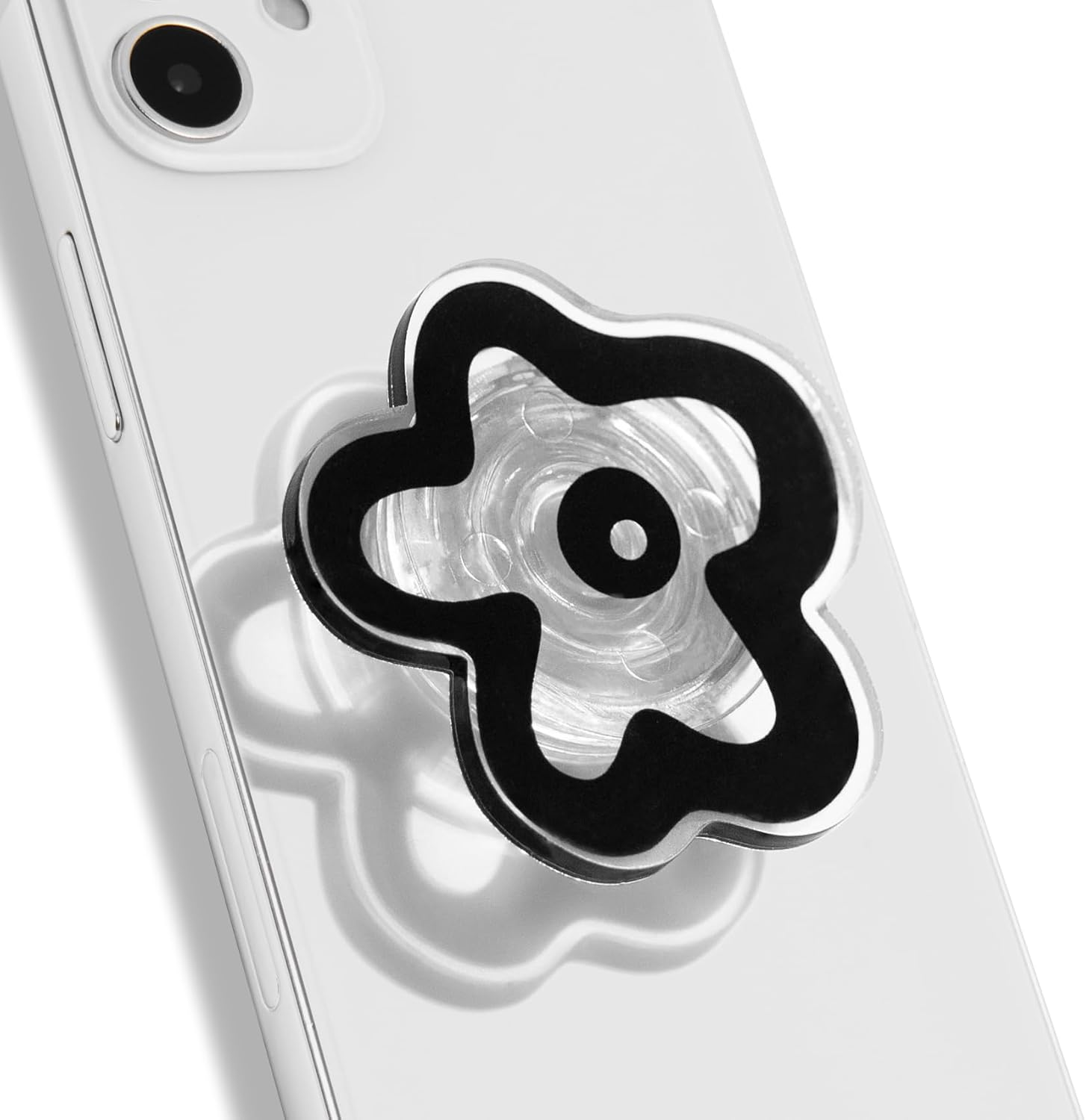 Amazon.com: OnTheGrip Cute Transparent Daisy Flower Shape Design Mobile ...