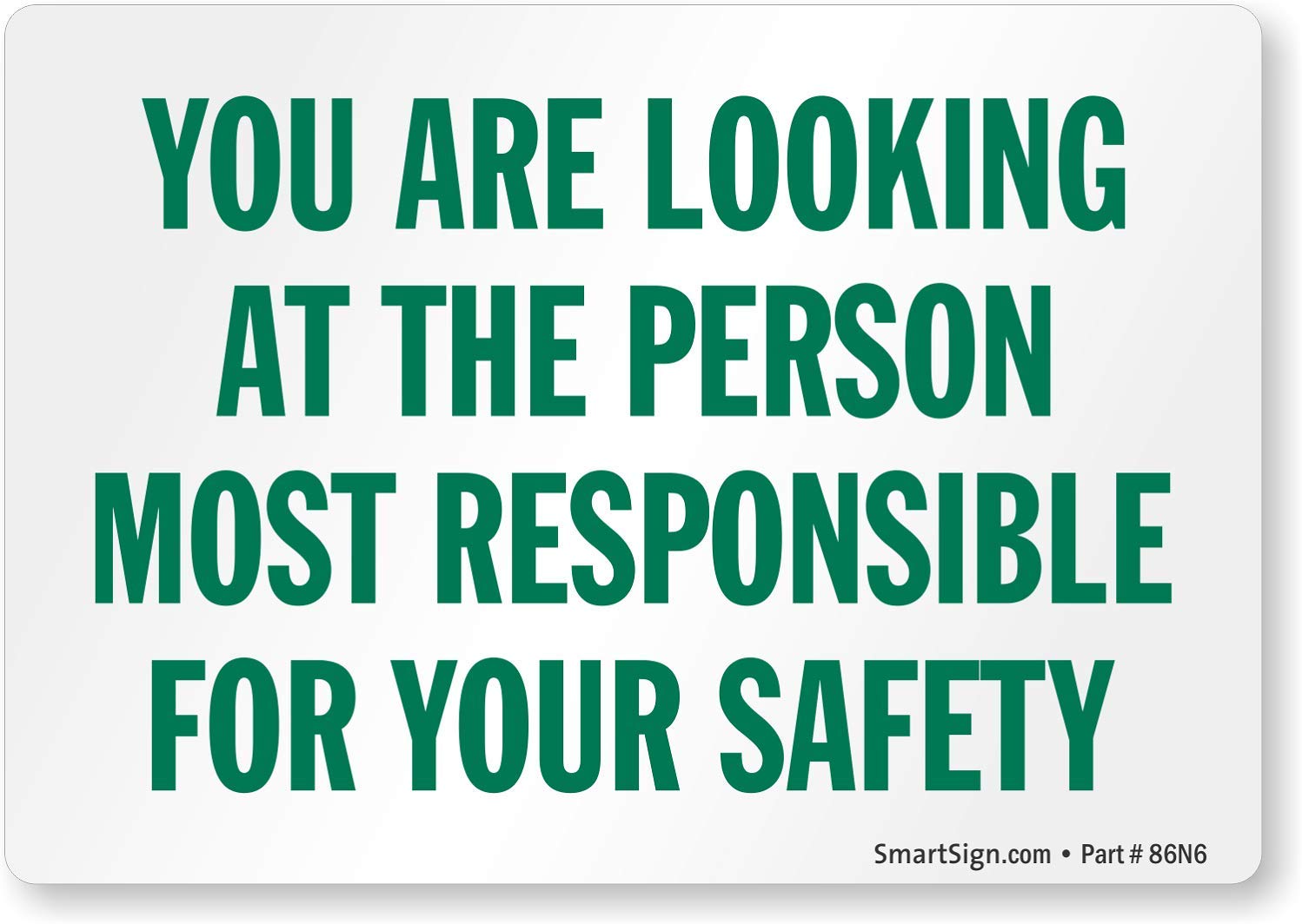 SmartSign"You Are Looking At The Person Most Responsible For Your ...