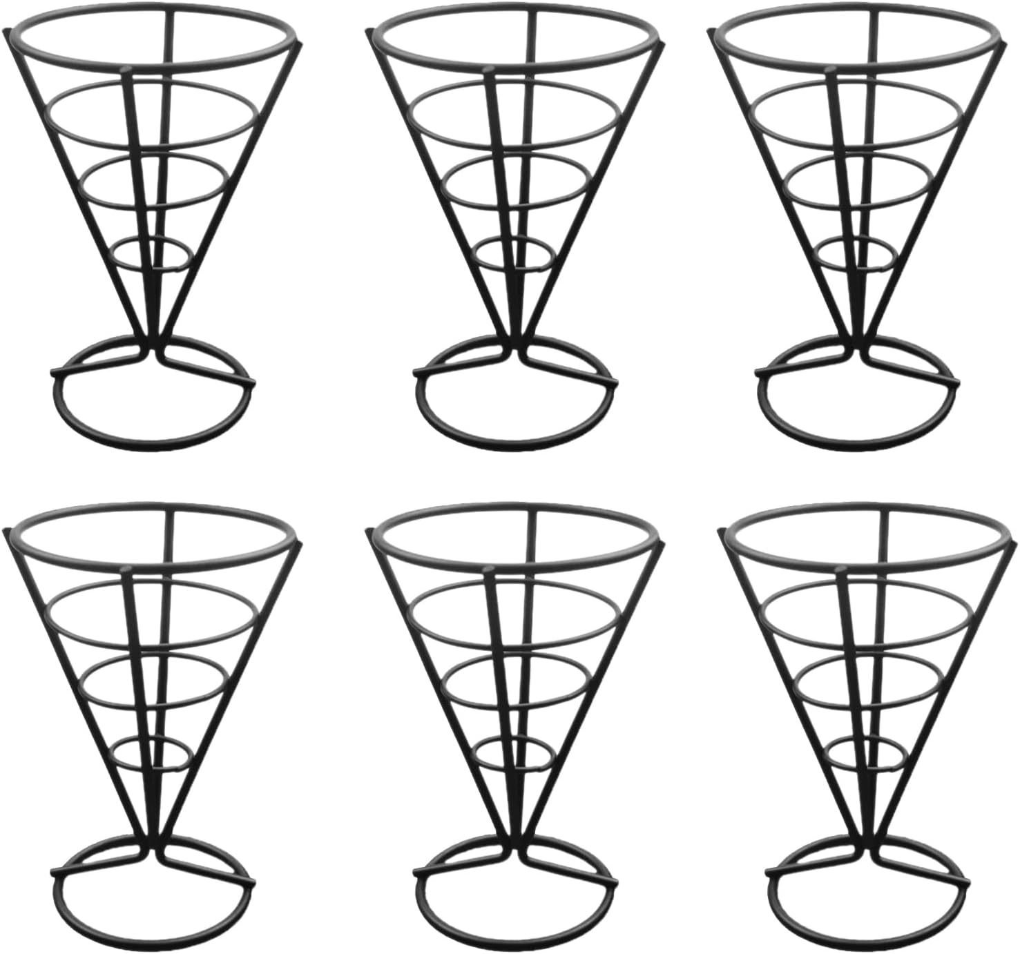 Amazon.com: 6 pcs French Wire Metal Food Racks Cone Fried Snack Basket ...