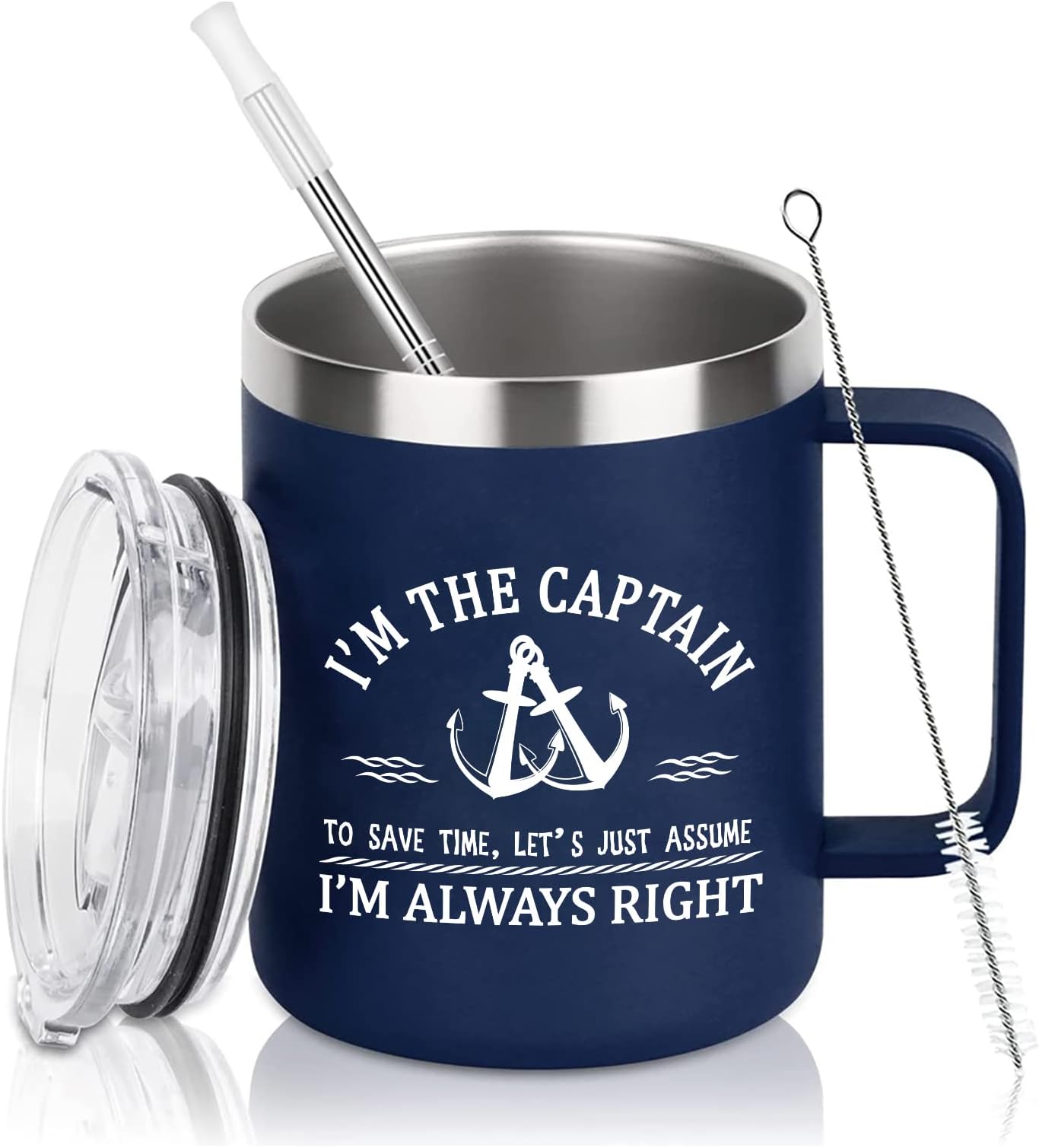 Amazon.com: Captain & First Mate Couples Nautical Mug Set Sailing Boat ...
