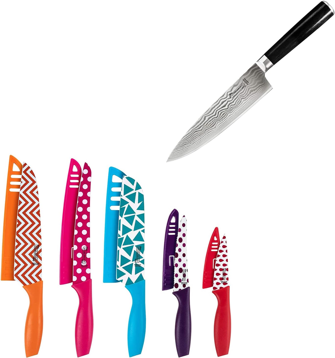 Amazon.com: MICHELANGELO Knife Set, Sharp 10-Piece Kitchen Knife Set ...