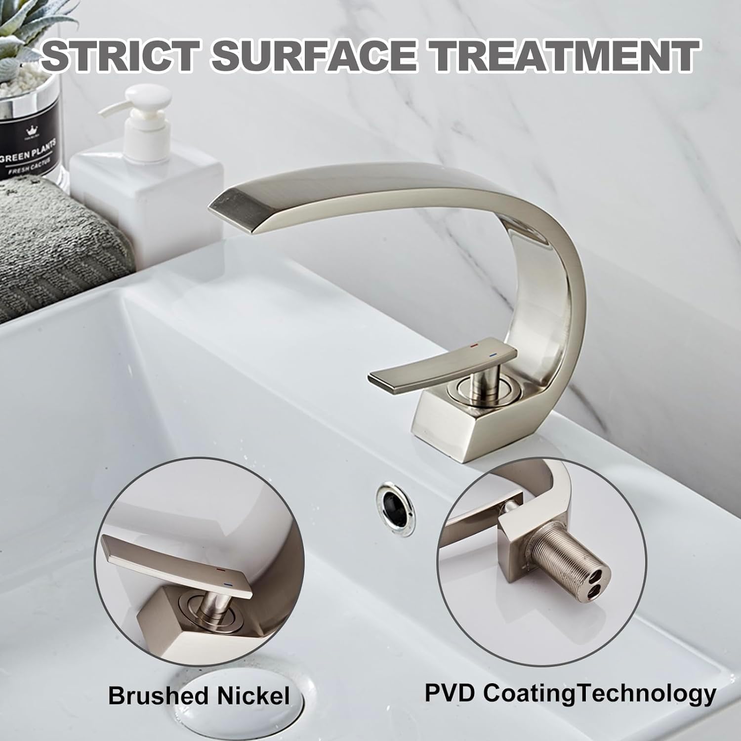 Single Faucet Bathroom Brushed Nickel Ashfield LF M42 YPKK Single