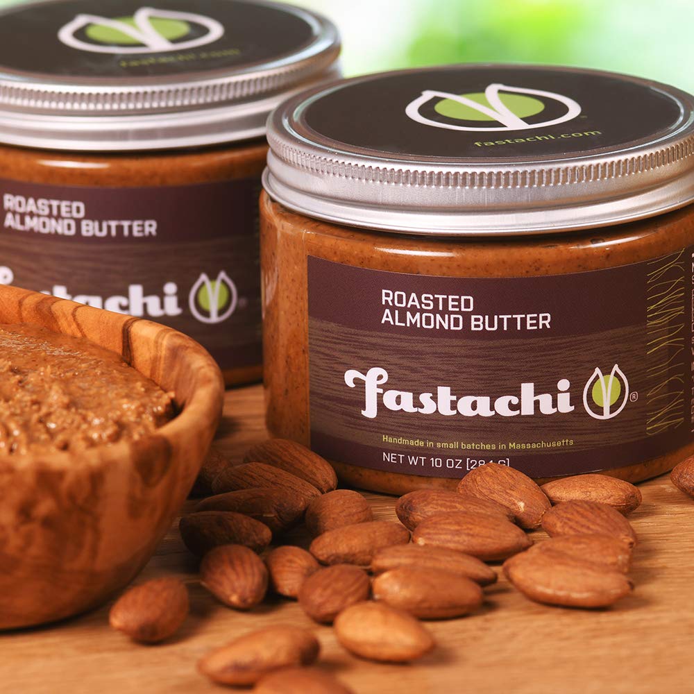 Fastachi Mantequilla de almendras tostadas (2 x 10 onzas), totalmente ...