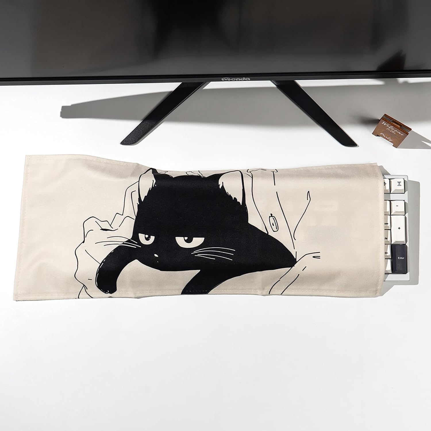 Amazon.com: Sumgsn Cute Cat Keyboard Dust Cover, Desktop Keyboard Dust ...