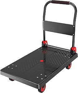 Amazon.co.jp: Platform Truck Push Dolly Hand Truck Folding Platform ...