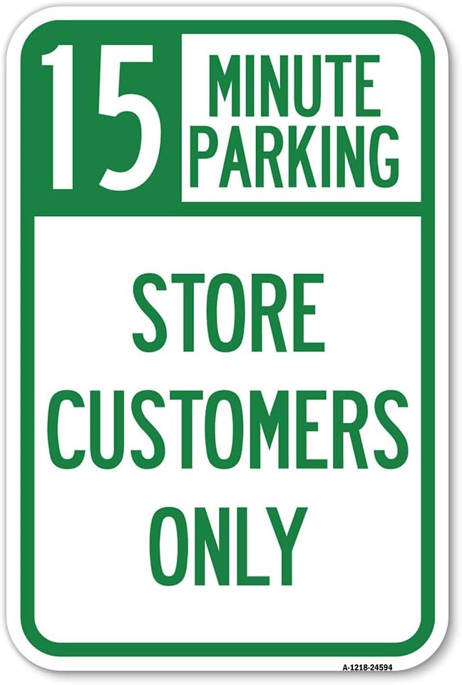 Amazon.com: SmartSign 15 Minute Parking Loading And Unloading Zone Sign ...