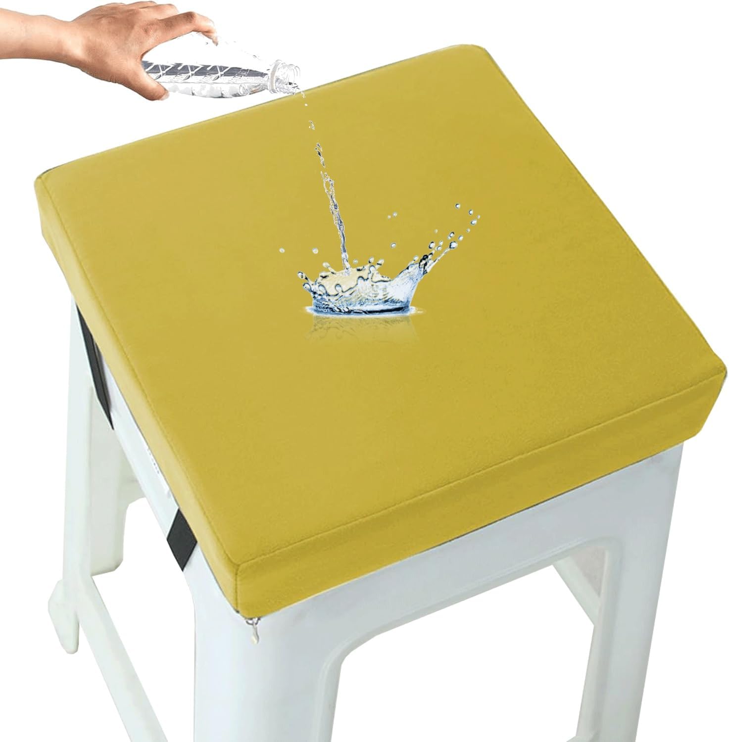 Amazon.com: HYGPP Waterproof Square Bar Stool Cushions with Ties 14/16 ...