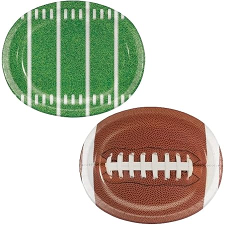 Amazon.com: 20Pcs 11 Inches Football Plates - Football Decorations ...