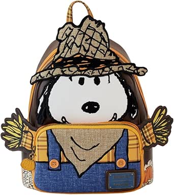 Amazon.com | Loungefly Peanuts Snoopy Scarecrow Cosplay Mini Backpack ...