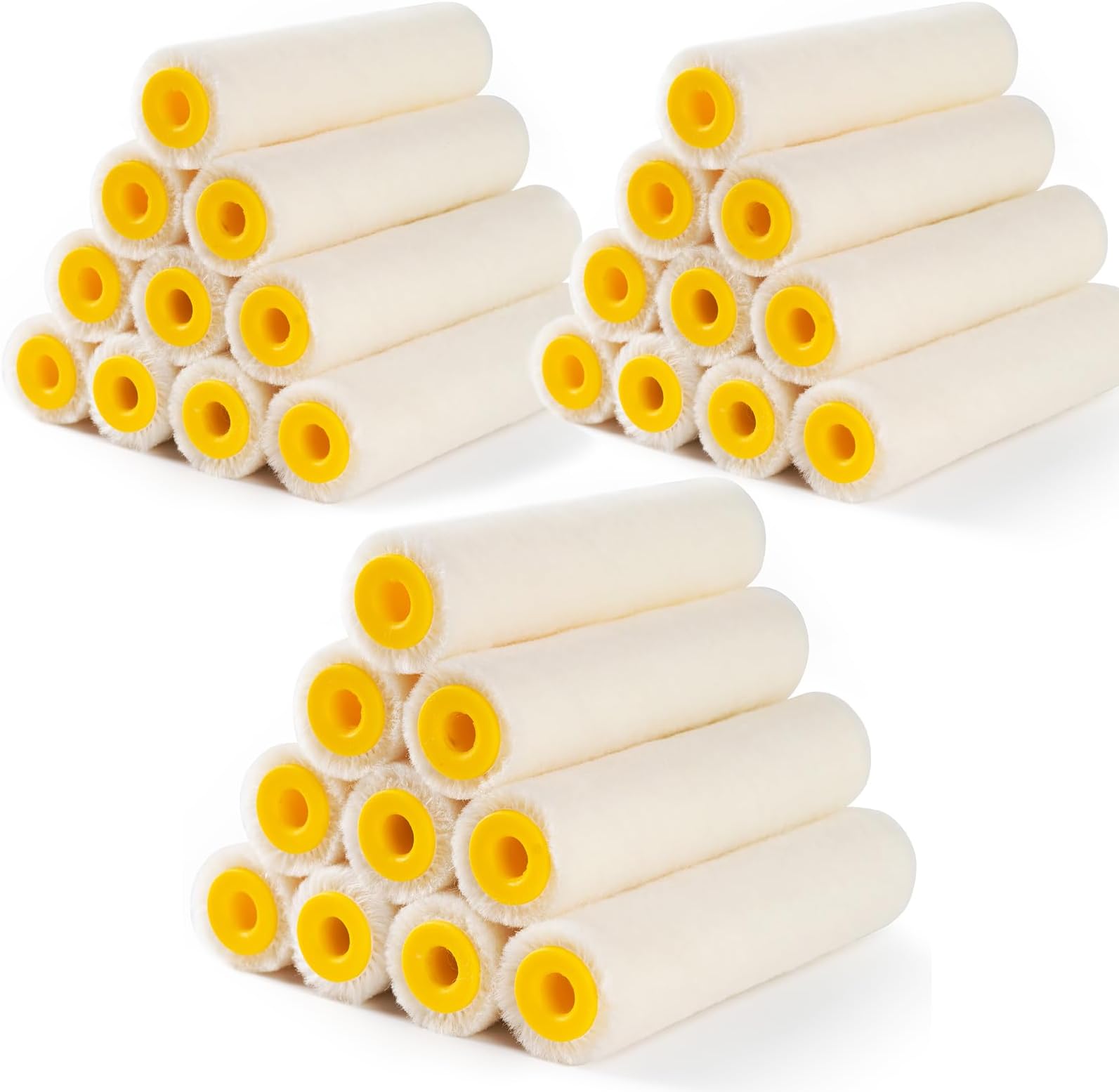 Mister Rui Paint Roller, 4 Inch Paint Roller Wool Blend, 30 Pack, 4mm ...