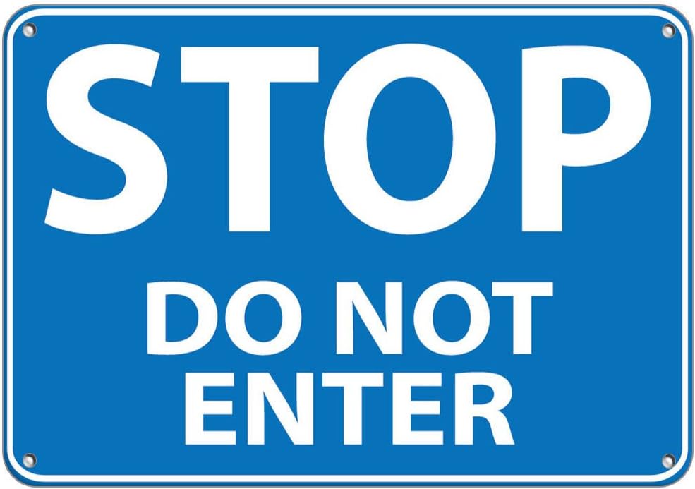 Amazon.com : Stop Do Not Enter Style 1 Traffic Sign Vinyl Sticker Decal ...