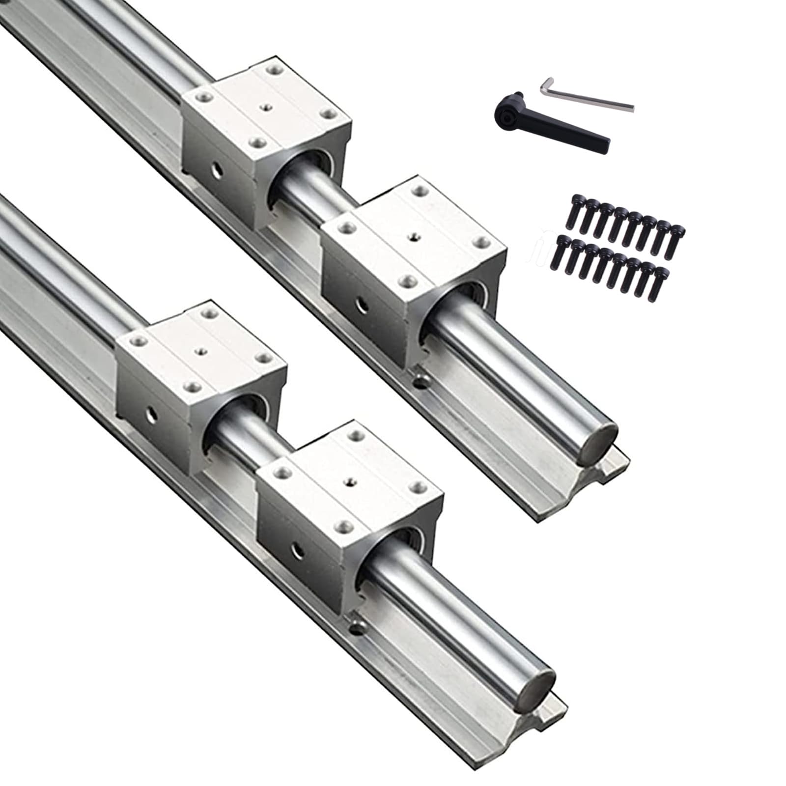 Snapklik.com : GUWANJI Linear Rails And Bearings 700mm/27.6 Inch SBR16 ...