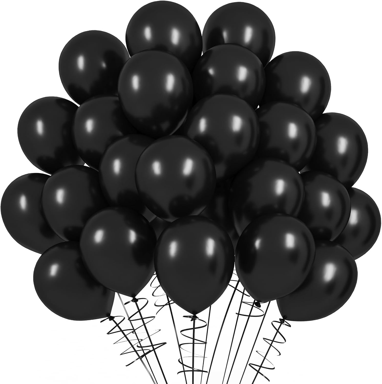 RUBFAC Globos negros, 70 globos negros de alta calidad de 5 pulgadas y ...