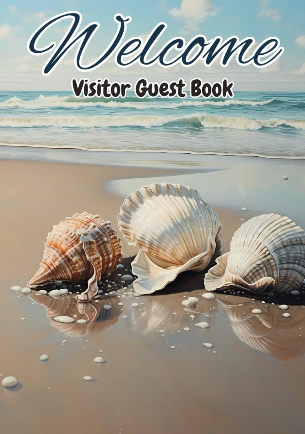 Welcome Visitor Guest Book: Seashells Beach | Sign-in Keepsake For ...