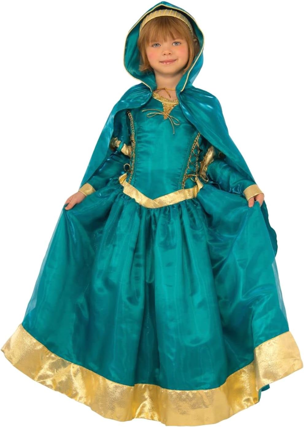 Amazon.com: Rubies Deluxe Princess Emma Costume, Teal, Small : Clothing ...