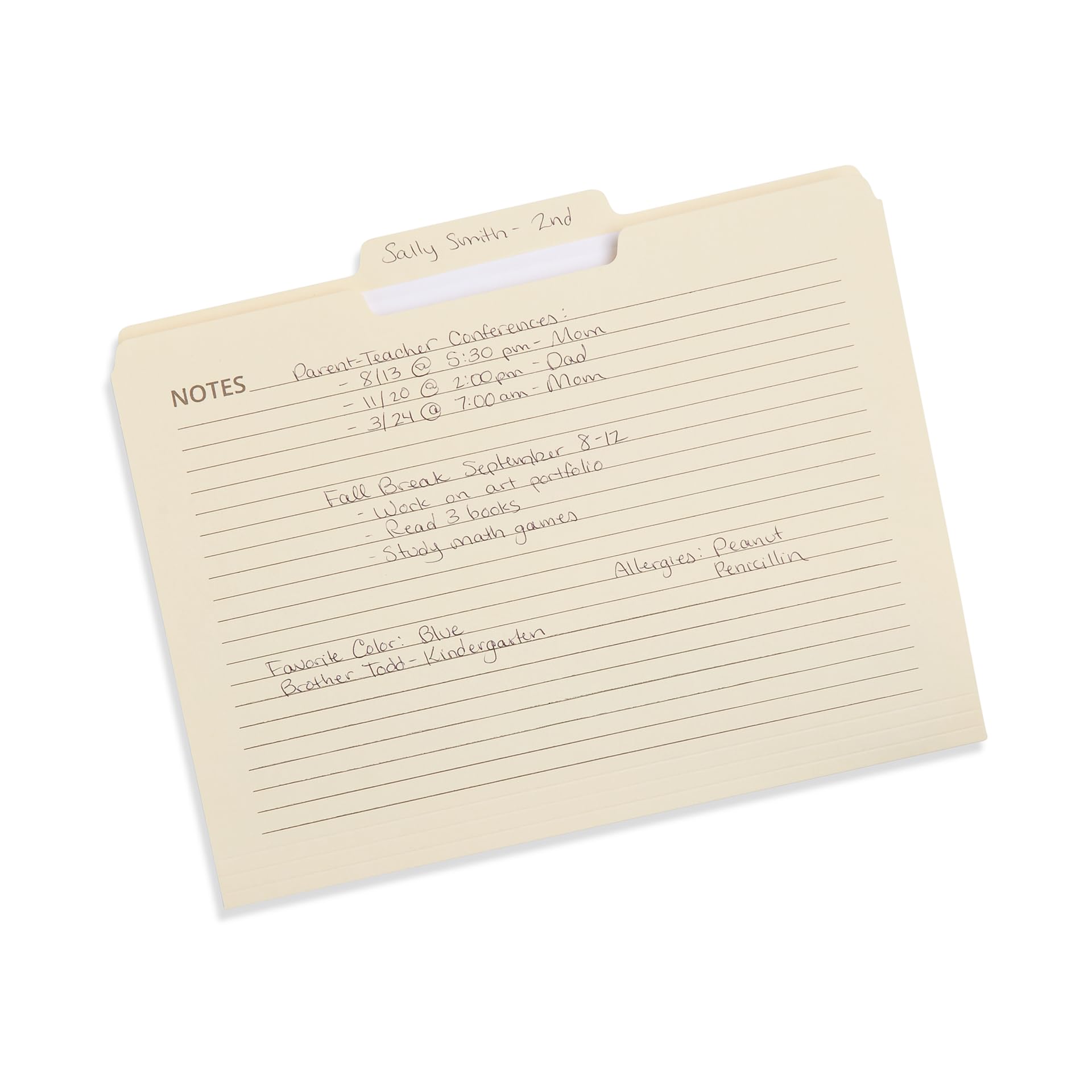 Manilla Folders With Note Lines Smead Standard Hanging File Folders