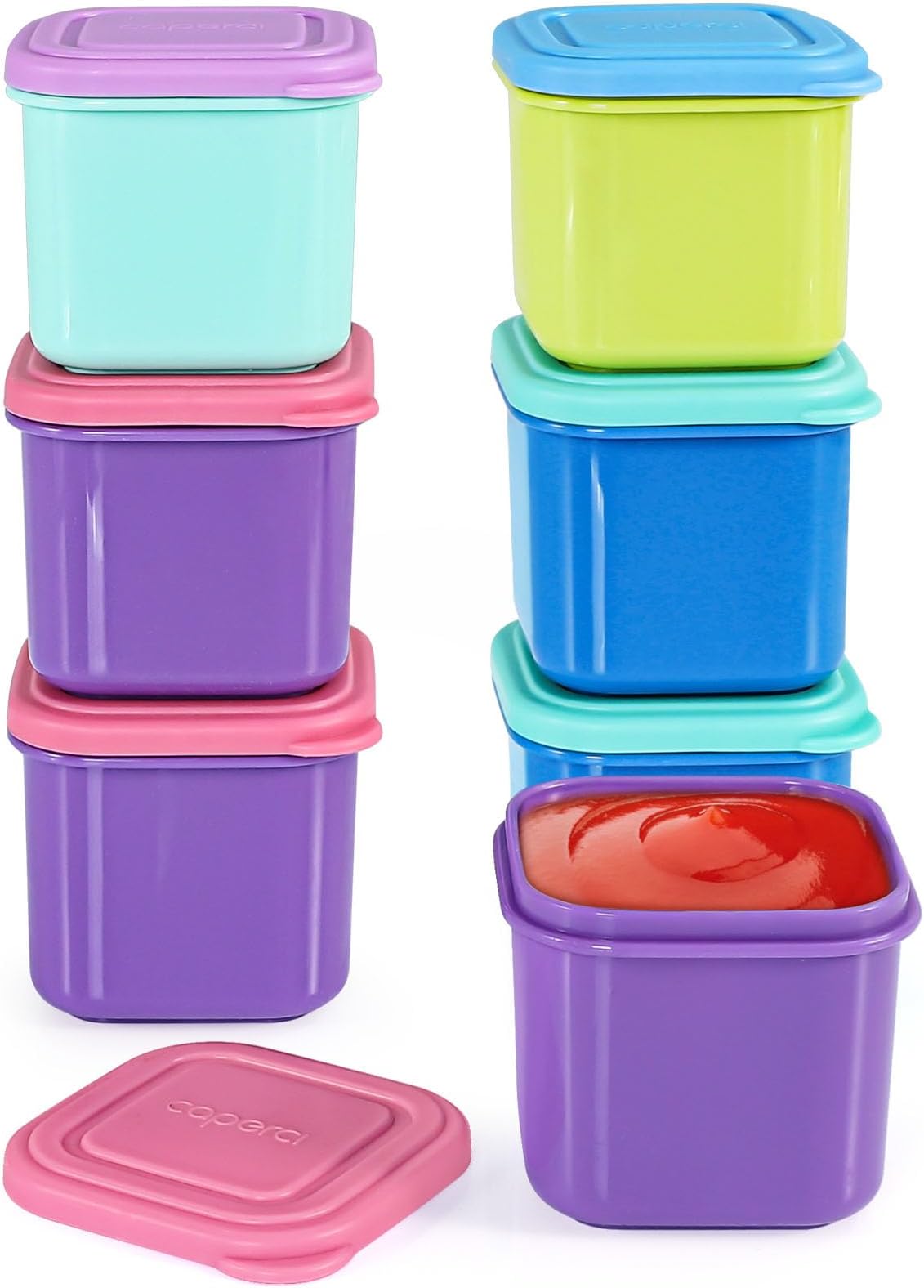 Amazon.com - Mini Storage Containers with Lids, Sure Fresh, Plastic ...