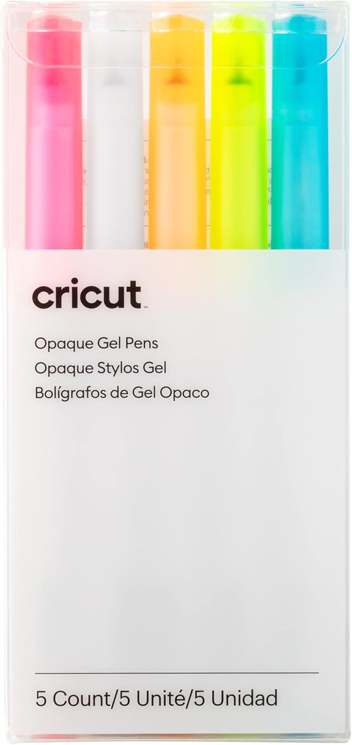 Amazon.com: Cricut Opaque Gel Pens (Set of 5), Use with Cricut Maker ...