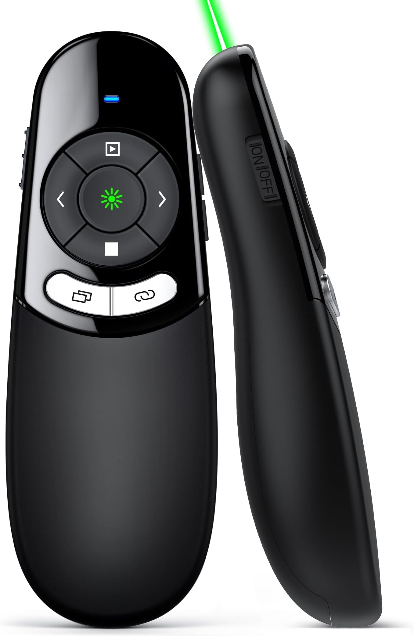 Amazon.com: DINOSTRIKE USB A and USB C Presentation Clicker Green Light ...