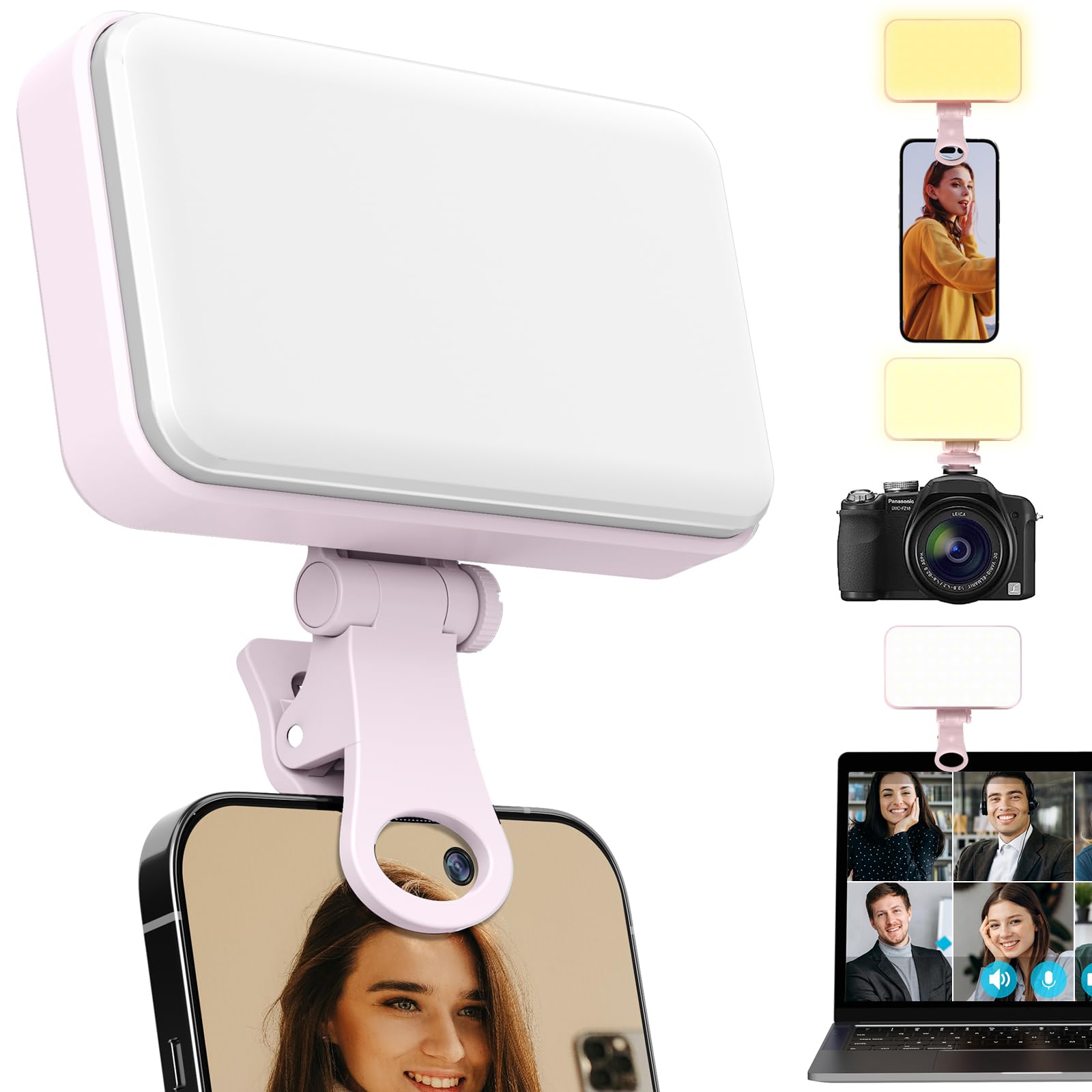 Amazon.com: 66 LED Portable Selfie Light, iPhone Light with 3 Lighting ...