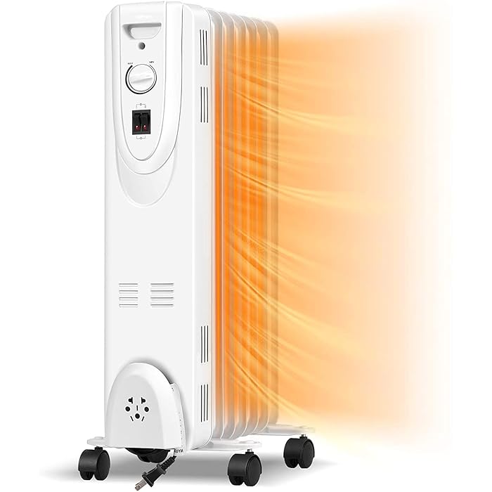 Buy Oil Filled Radiator Heater with Thermostat, ARLIME 1500W Oil Filled ...