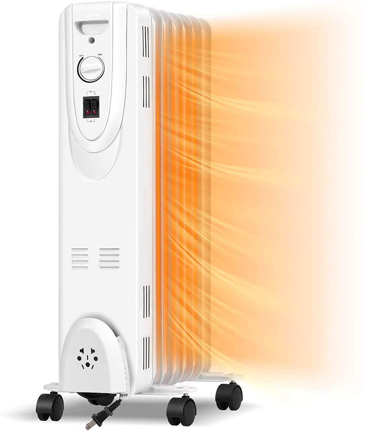 Buy Oil Filled Radiator Heater with Thermostat, ARLIME 1500W Oil Filled ...