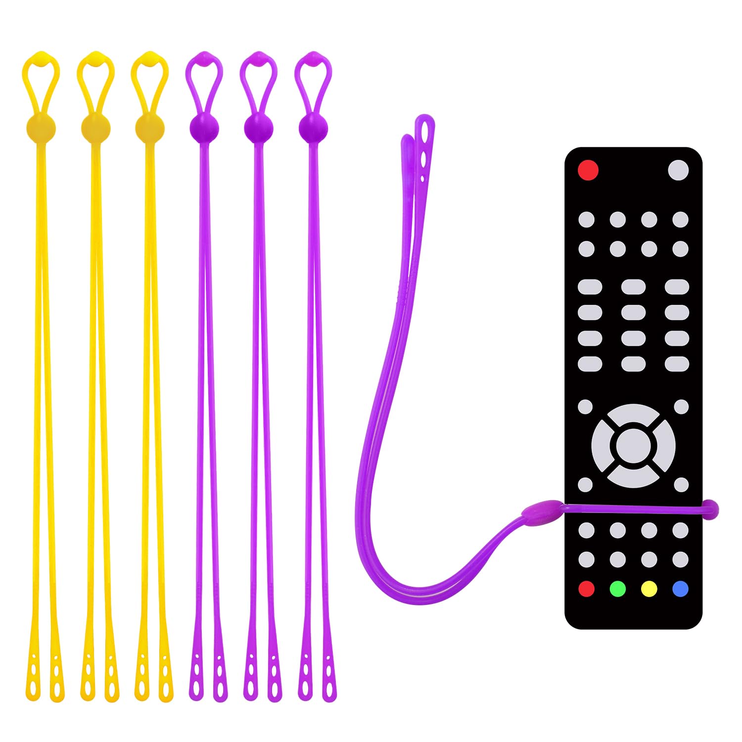 Amazon.com: 6pcs Silicone Remote Tether, Bright Remote Control Finder ...