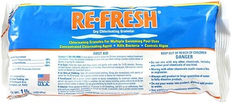 Amazon.com : Re-Fresh Chlorine Pool Shock - 12 X 1 lb. bags : Patio ...