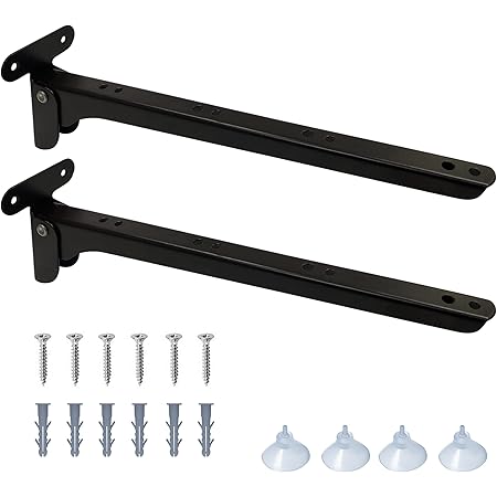 Ebco Aurora 100 mm Wall Shelf Steel Rod with 4-inch Plug (4 Nos) 4 ...