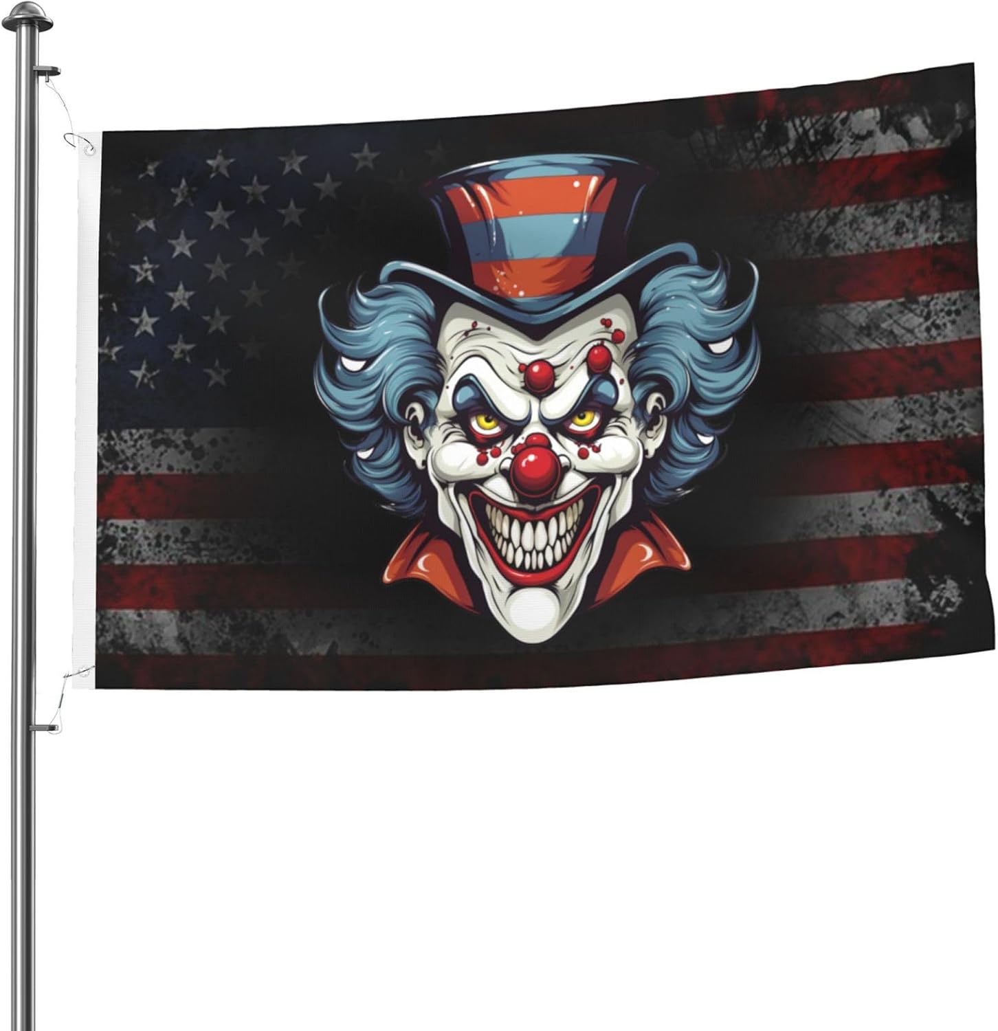 Amazon.com: Evil Angry Clown Vampire Premium 5x8ft Flag for Outdoor or ...