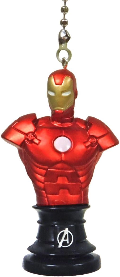 SUPER HERO superhero character Ceiling FAN PULL light chain Man bust ...