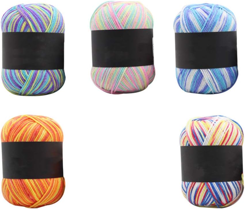 Amazon.com: EXCEART Bulk Candy Rolls Wool Yarn Gradient Knitting Wool ...