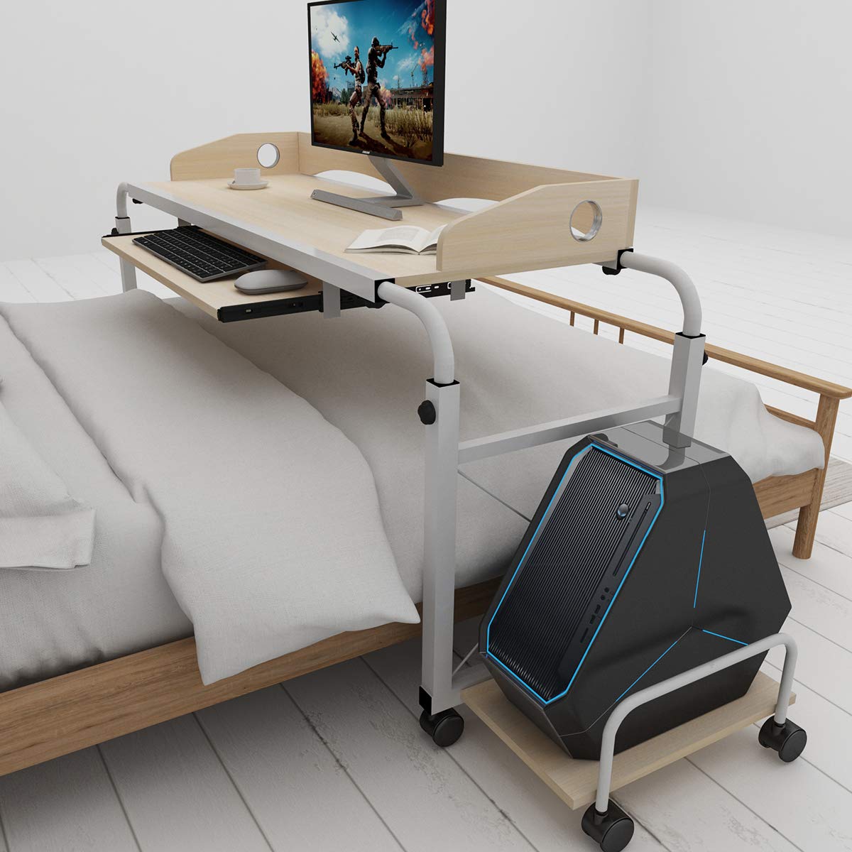 sogesfurniture Mobile Overbed Computer Table Laptop Stand Notebook ...