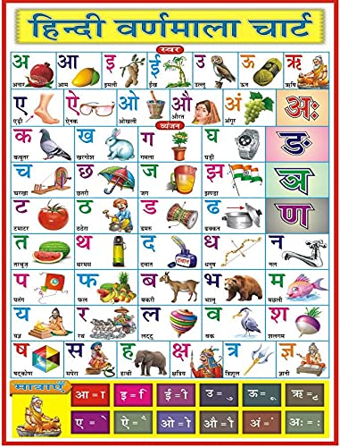 Hindi Varnmala Chart For Kids 70x100 Cm Extra Large Size | Desertcart ...