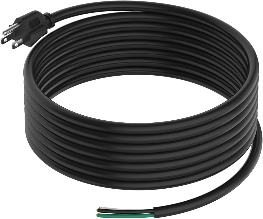 Amazon.com: 15ft 14 Gauge 3 Prong Heavy Duty Replacement Power Supply ...